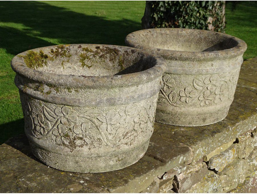 Weathered Garden Planters (Pair)|