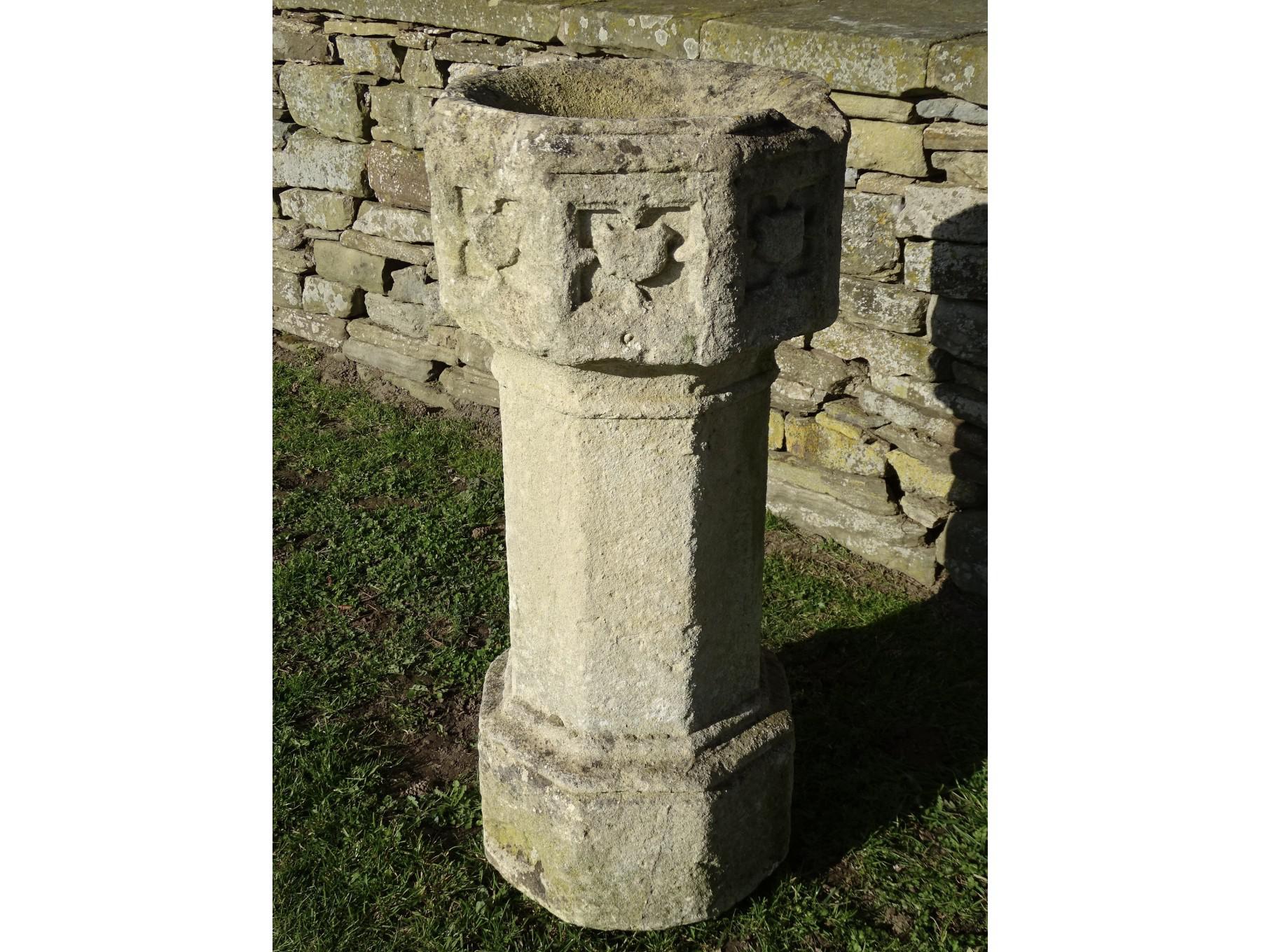Antique Limestone Font|