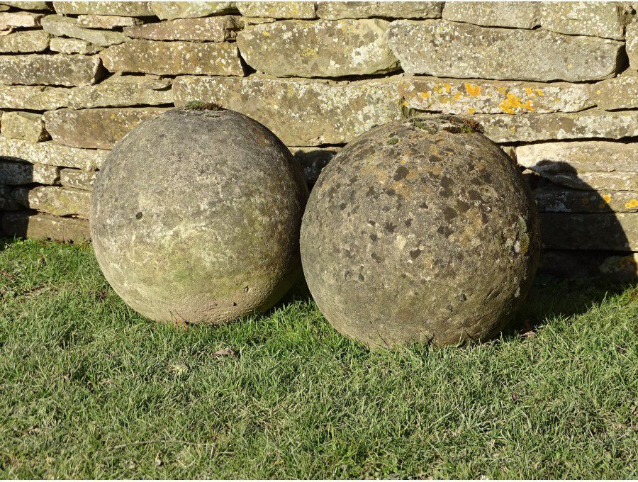 Weathered Stone Balls (Pair)|