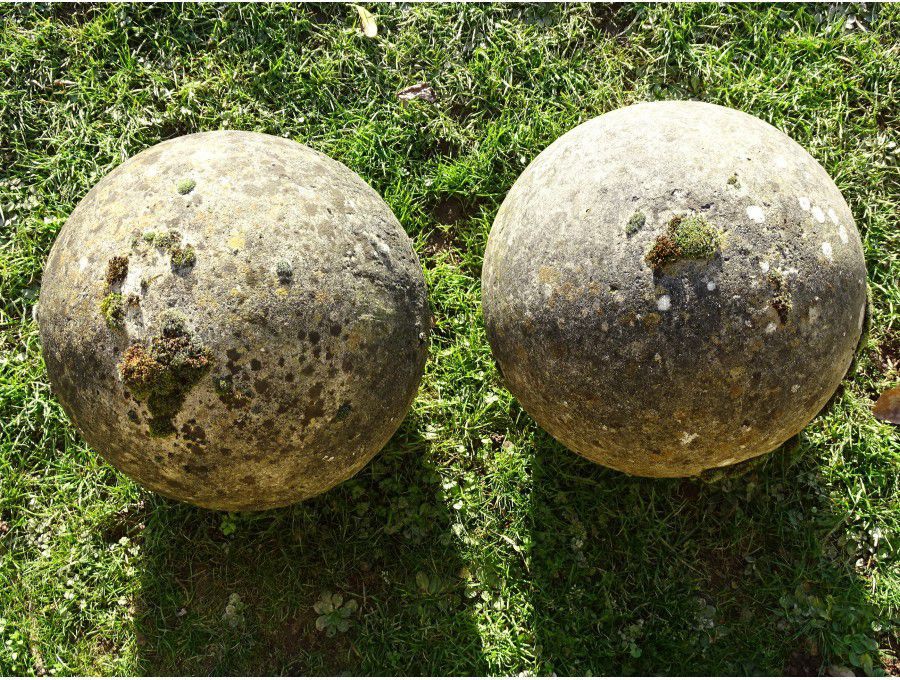 Weathered Stone Balls (Pair)|