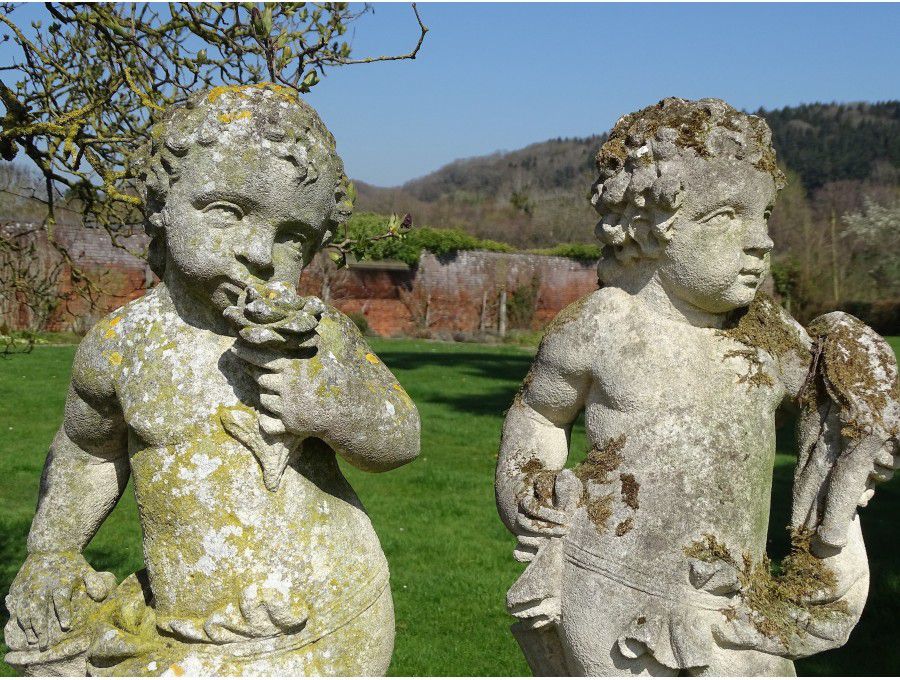 Italian Limestone Putti Figures (Set of Four)