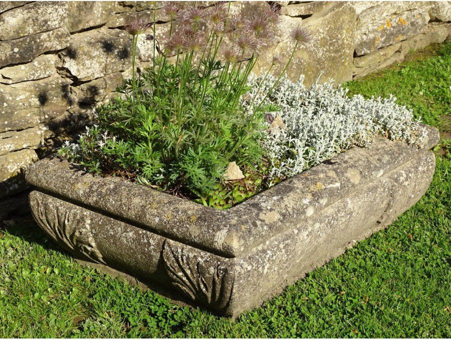 Rectangular Composition Stone Planter|