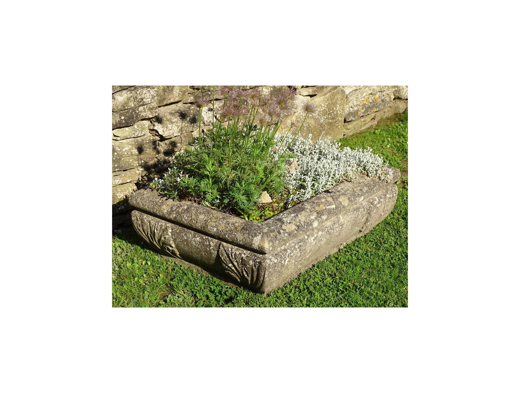 Rectangular Composition Stone Planter|