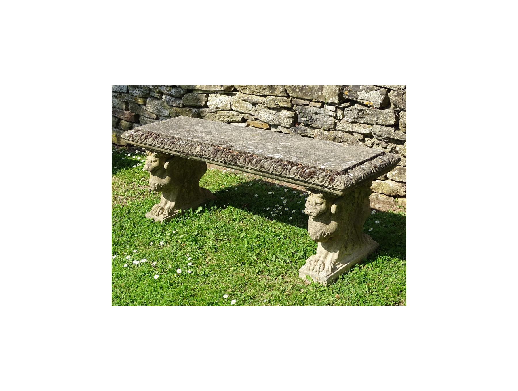 Weathered Haddonstone Bench|