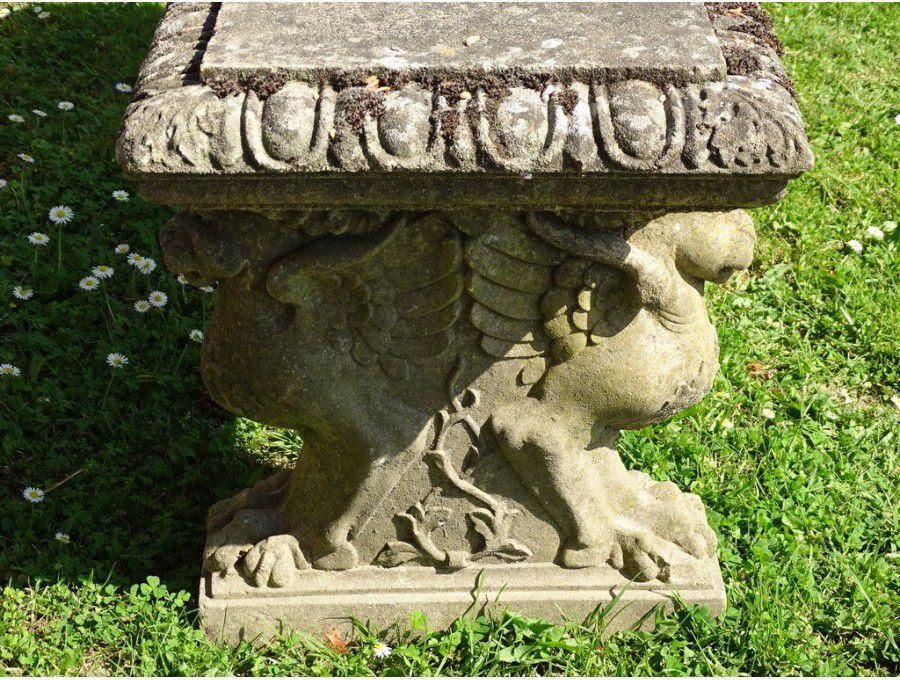 Weathered Haddonstone Bench|