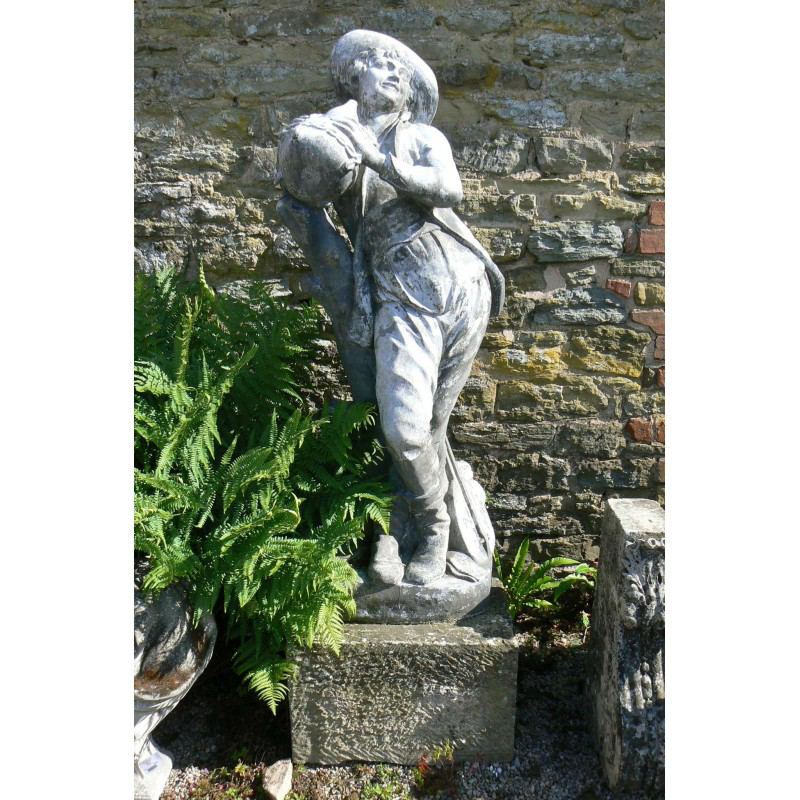 Antique Lead Musician Figure | Lead Statues | Holloways Garden Antiques