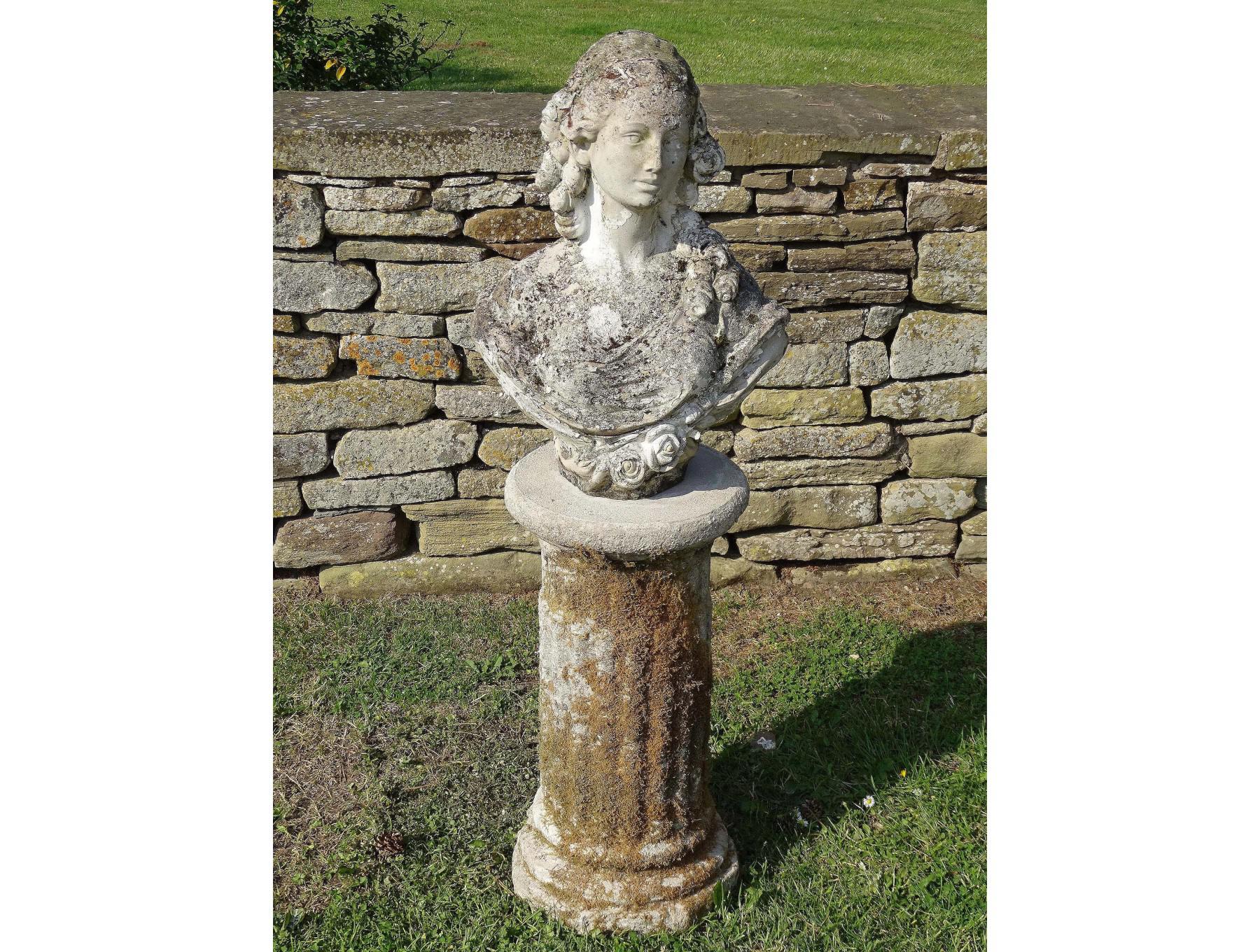 Weathered Garden Bust | Holloways Garden Antiques