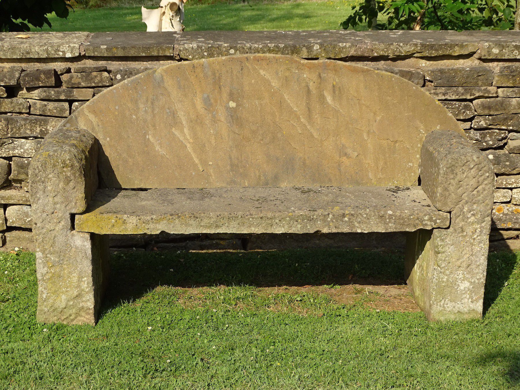 Carved Stone Garden Seat | Holloways Garden Antiques