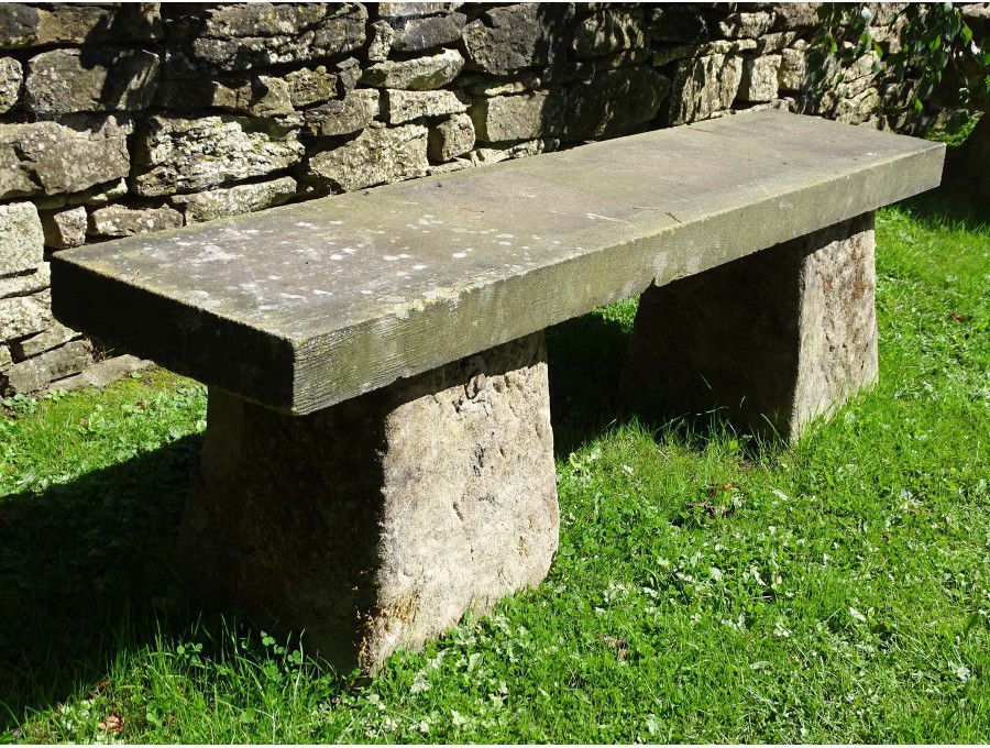 Salvaged Sandstone Garden Seat | Holloways Garden Antiques