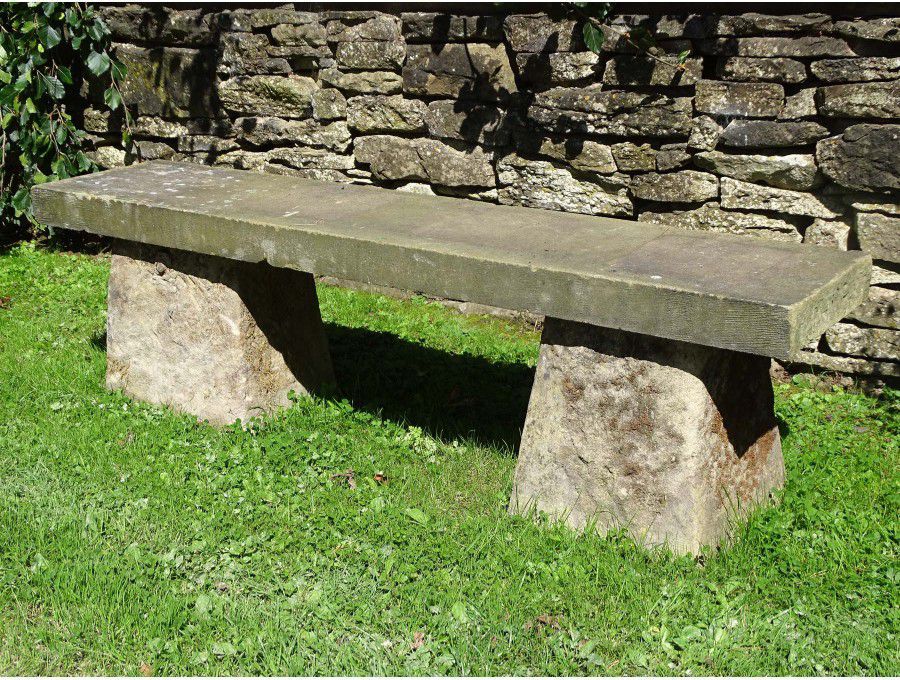 Salvaged Sandstone Garden Seat | Holloways Garden Antiques