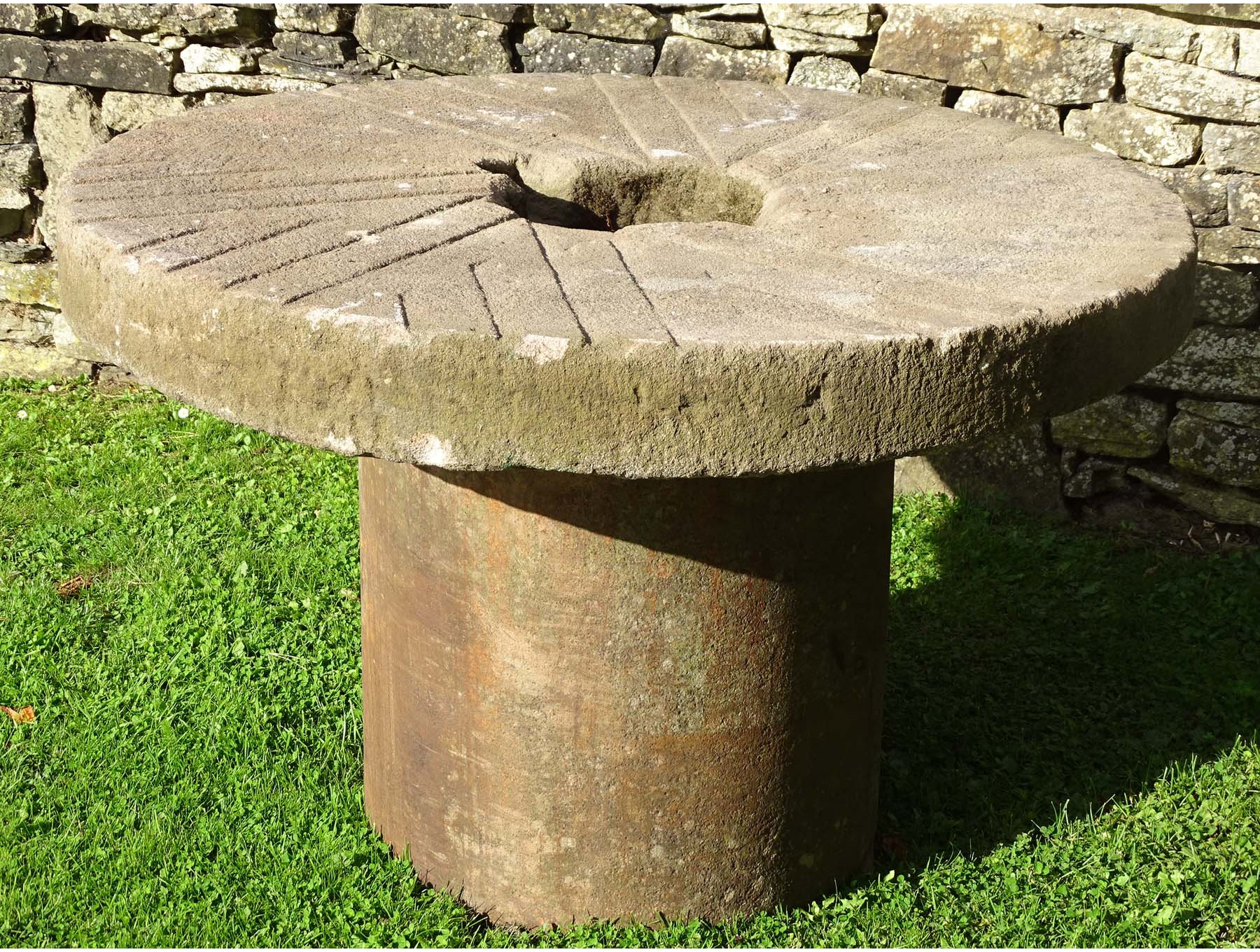 Salvaged Round Stone Table | Holloways Garden Antiques