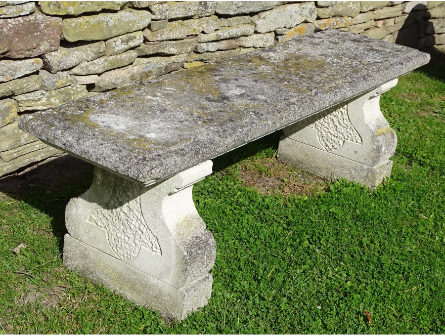 Vintage Stone Garden Seat | Holloways Garden Antiques