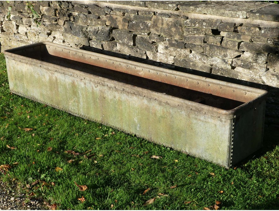 Long Galvanised Iron Trough | Holloways Garden Antiques