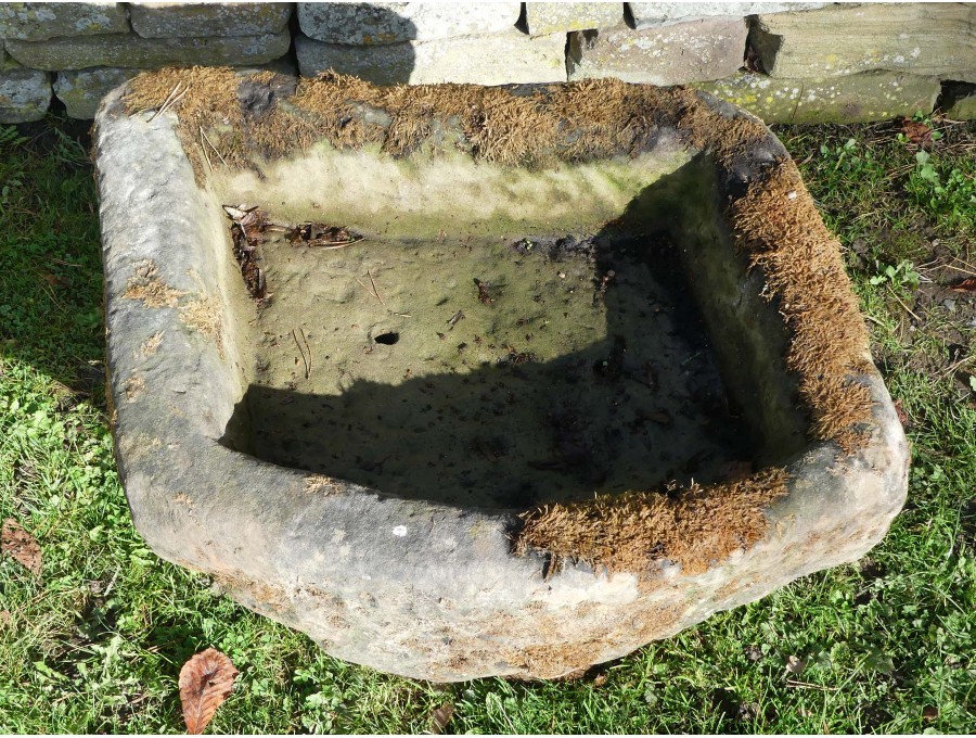 Old Sandstone Trough on Base | Holloways Garden Antiques