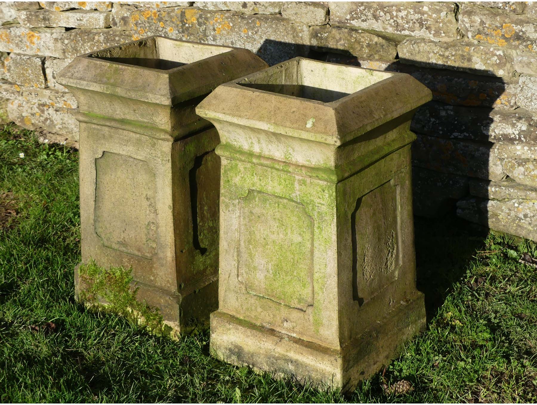 Panelled Chimney Pots (Pair) | Holloways Garden Antiques