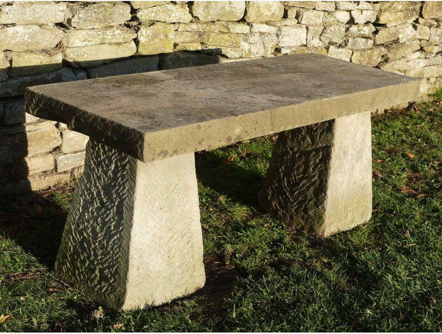 Salvaged Stone Garden Seat | Holloways Garden Antiques