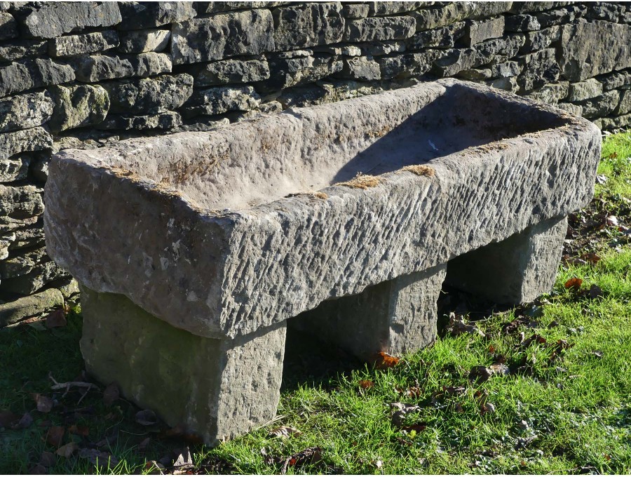Antique Stone Trough on Blocks | Holloways Garden Antiques