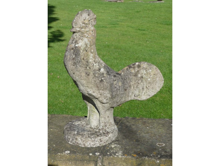 Weathered Stone Rooster | Holloways Garden Antiques