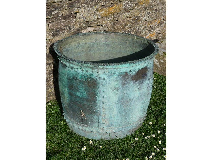 Large Verdigris Copper Planter | Holloways Garden Antiques