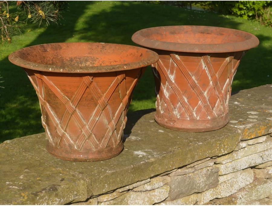 Whichford Lattice Planters (Pair) | Holloways Garden Antiques