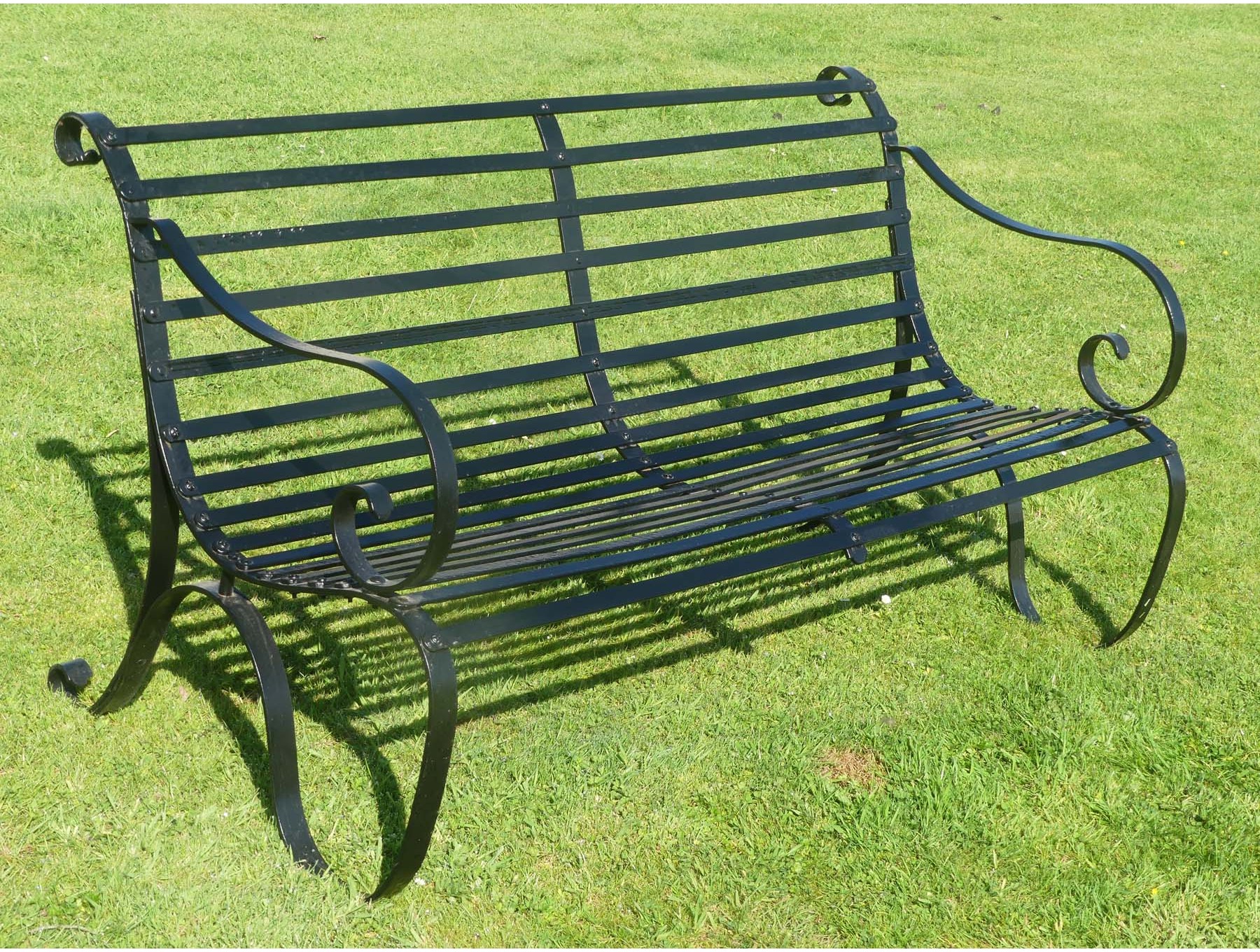 Vintage Wrought Iron Bench | Holloways Garden Antiques
