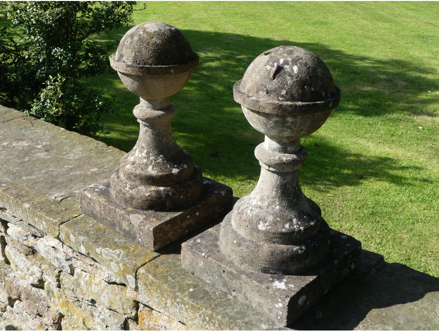 Vintage Stone Finials (Pair) | Holloways Garden Antiques