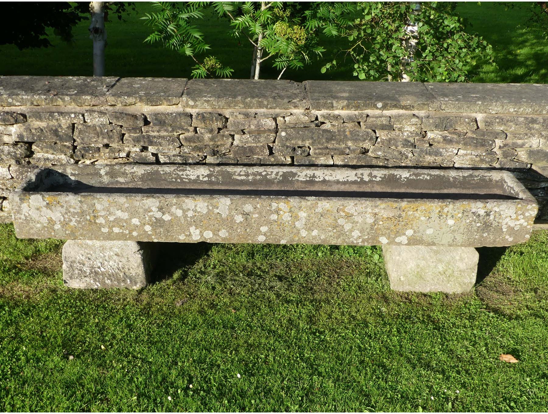 Long Stone Trough on Blocks | Holloways Garden Antiques