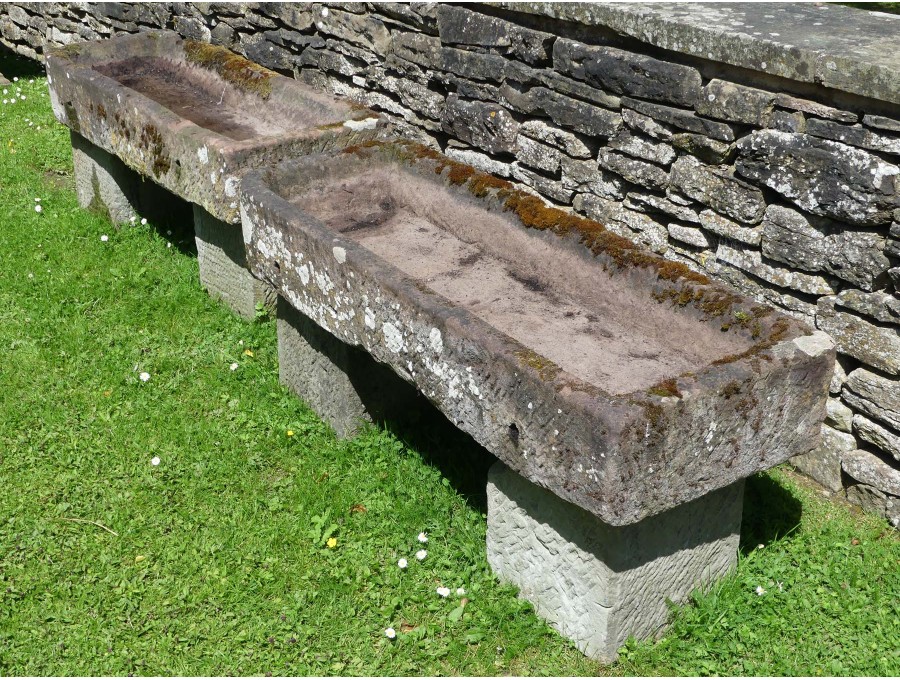Rectangular Stone Troughs (Pair) | Holloways Garden Antiques