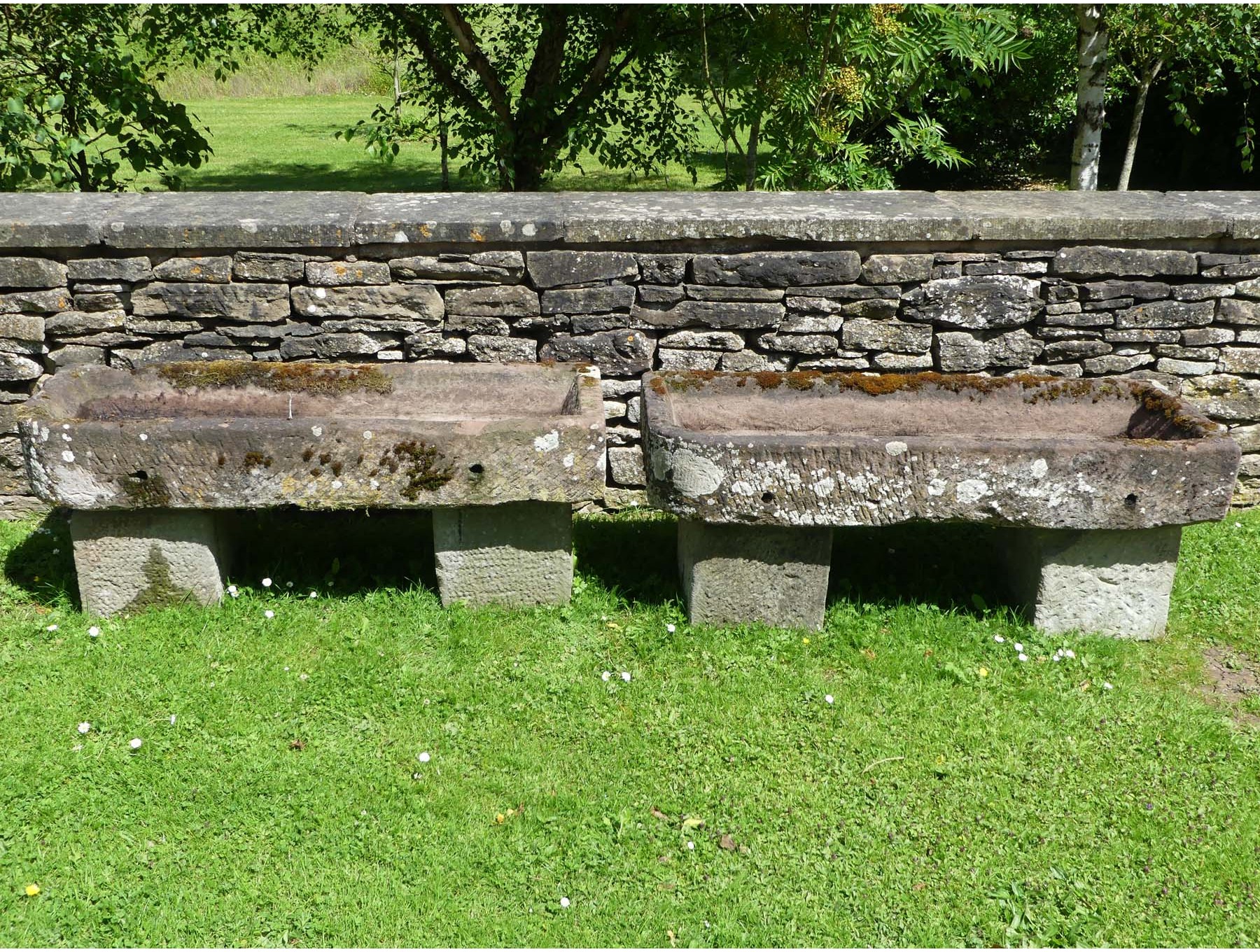 Rectangular Stone Troughs (Pair) | Holloways Garden Antiques