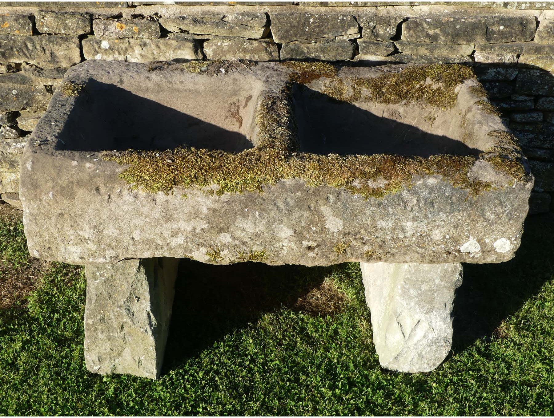 Large Sandstone Trough on Blocks | Holloways Garden Antiques