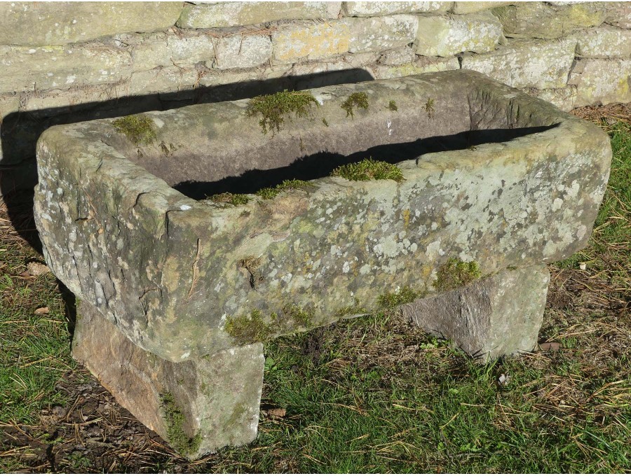 Antique Stone Trough on Blocks | Holloways Garden Antiques