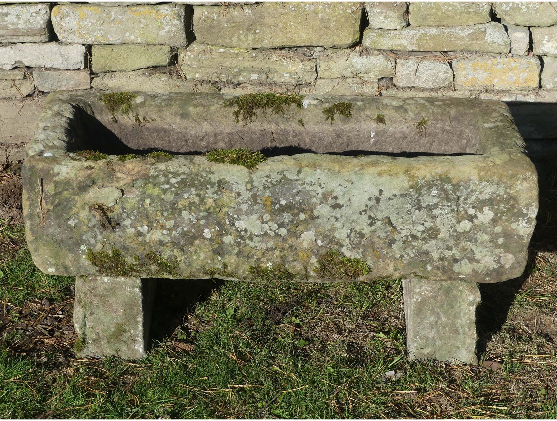 Antique Stone Trough on Blocks | Holloways Garden Antiques