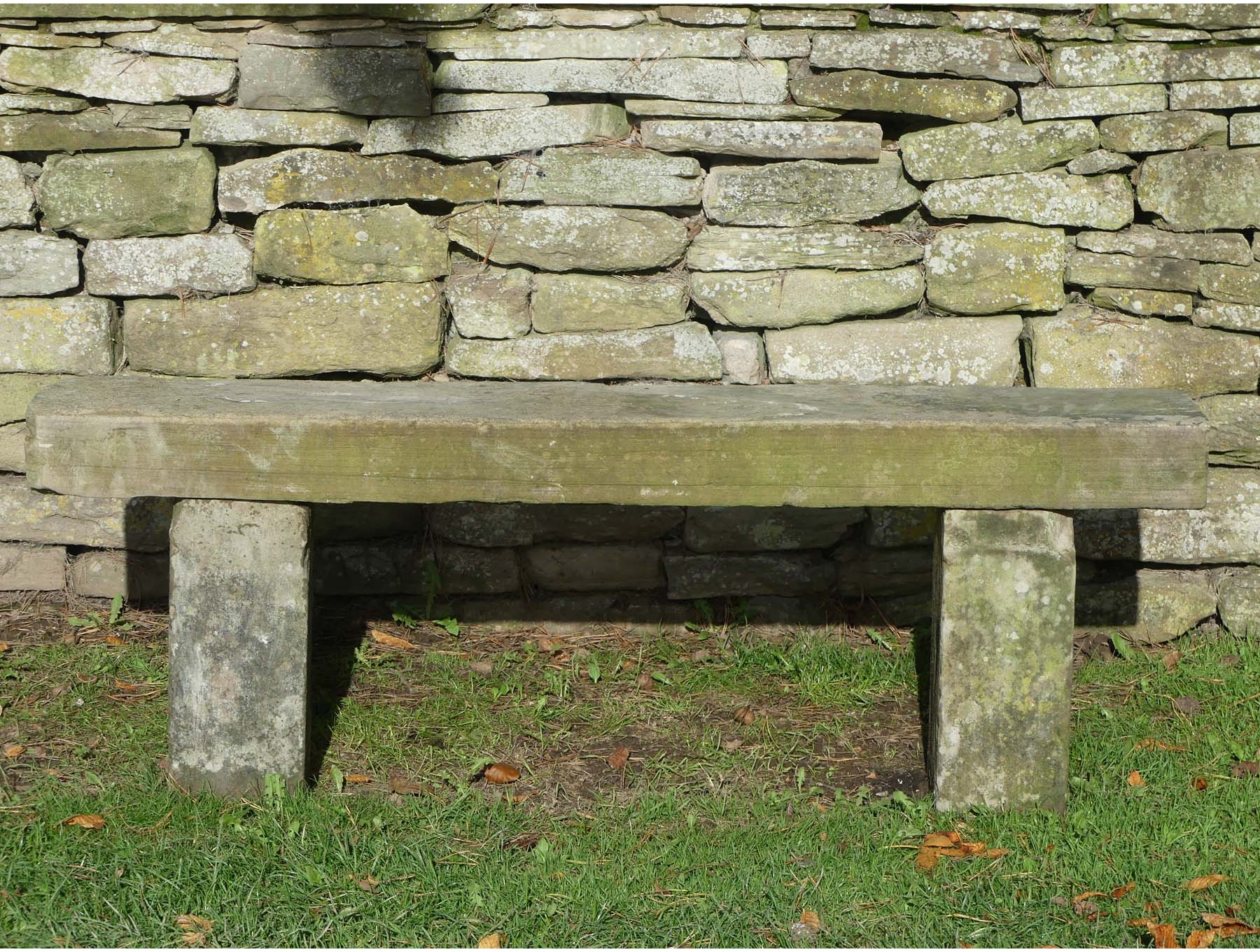 Salvaged Sandstone Seat | Holloways Garden Antiques