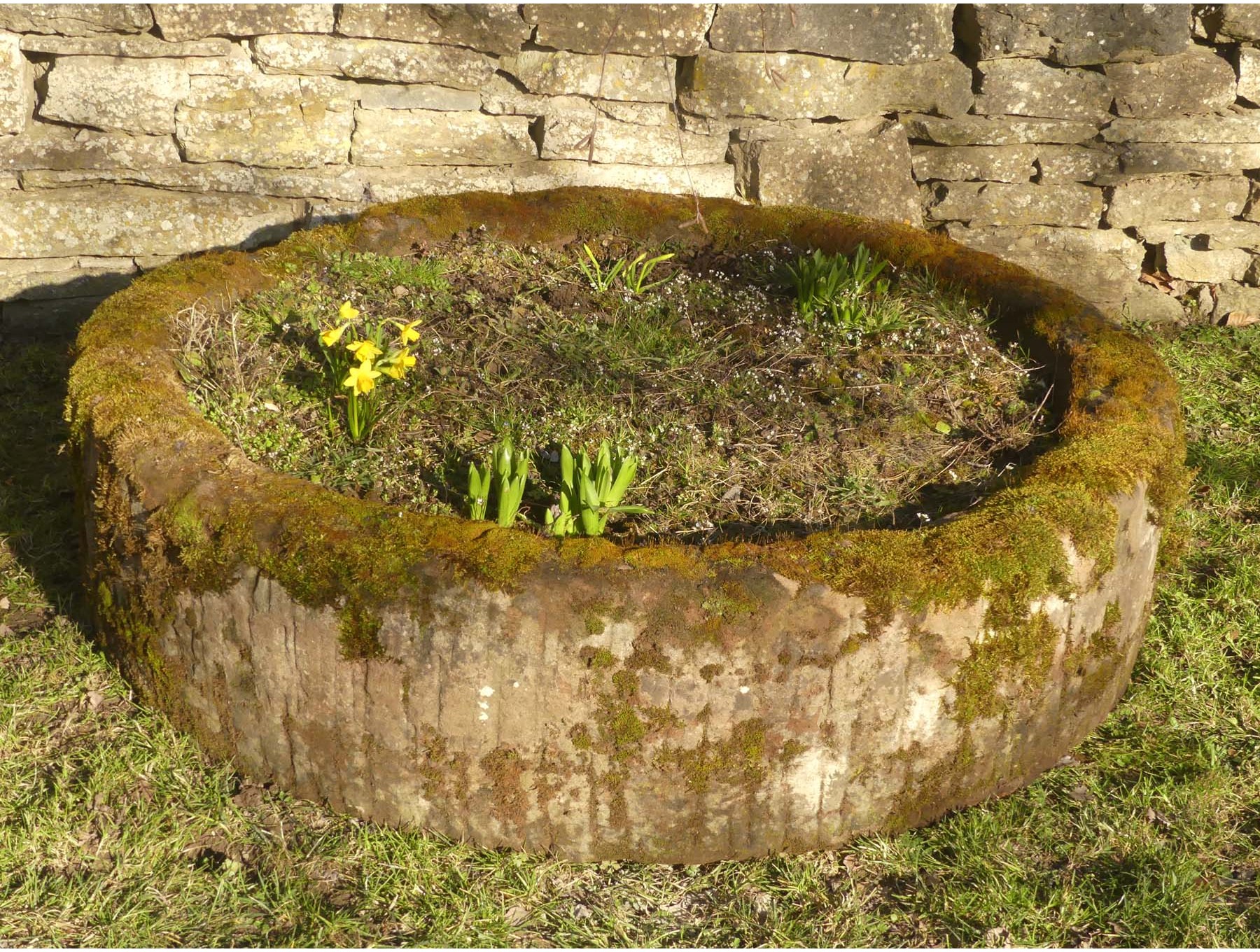 Large Round Sandstone Trough | Holloways Garden Antiques
