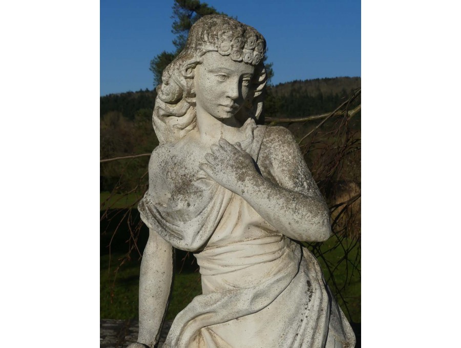 Classical Maiden Statue on Base | Holloways Garden Antiques
