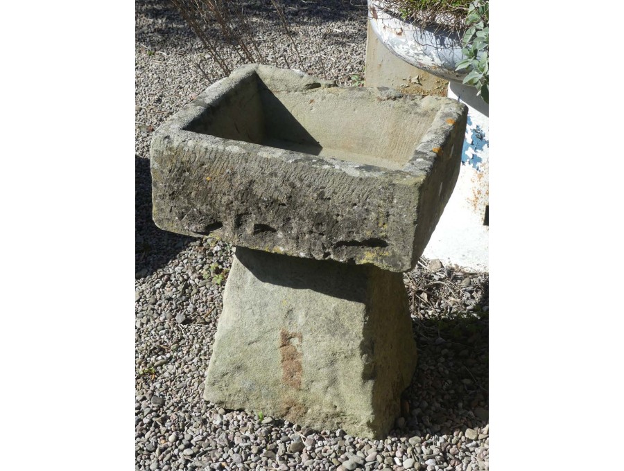 Antique Stone Trough on Base | Holloways Garden Antiques