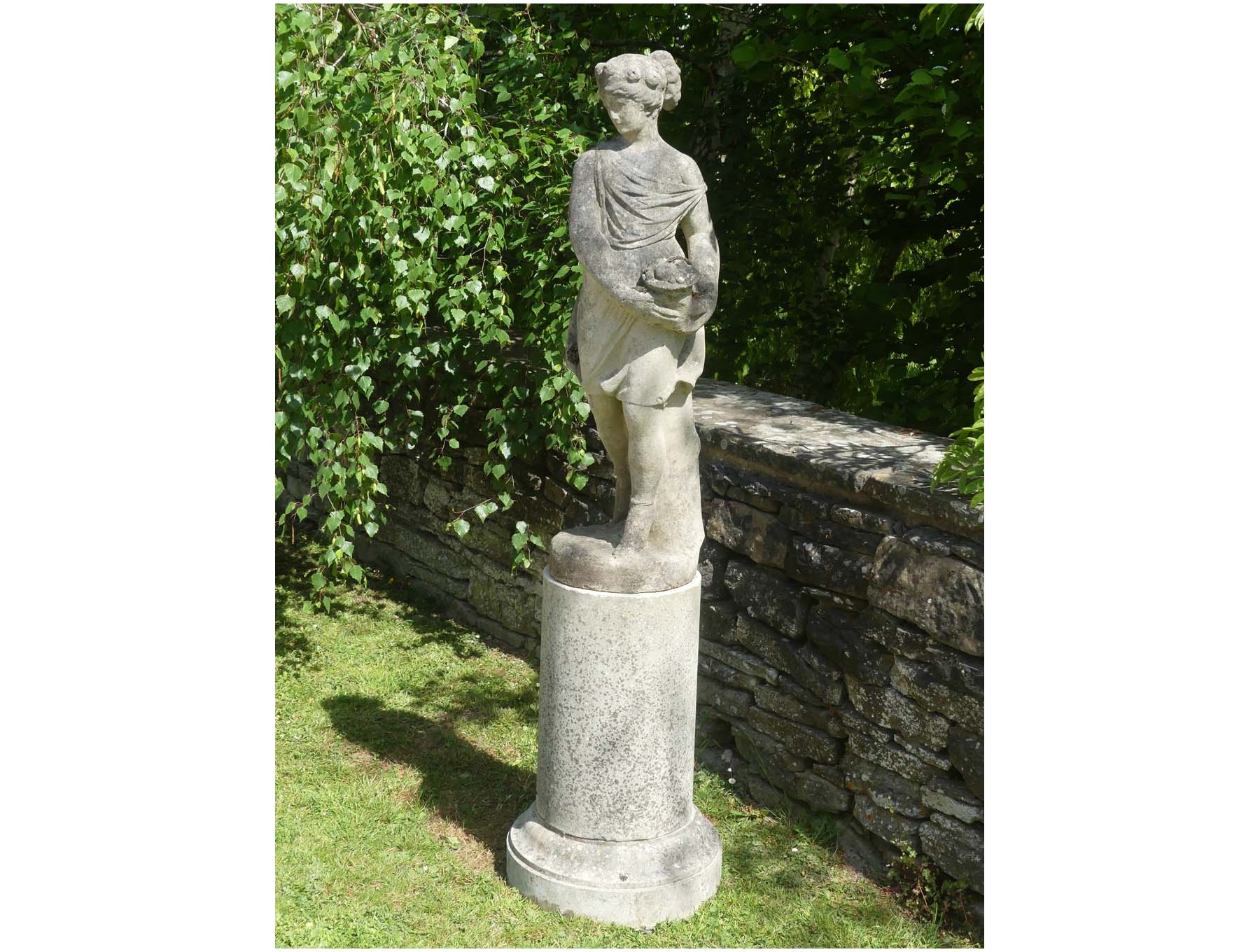 Weathered Chilstone Flora Statue | Holloways Garden Antiques