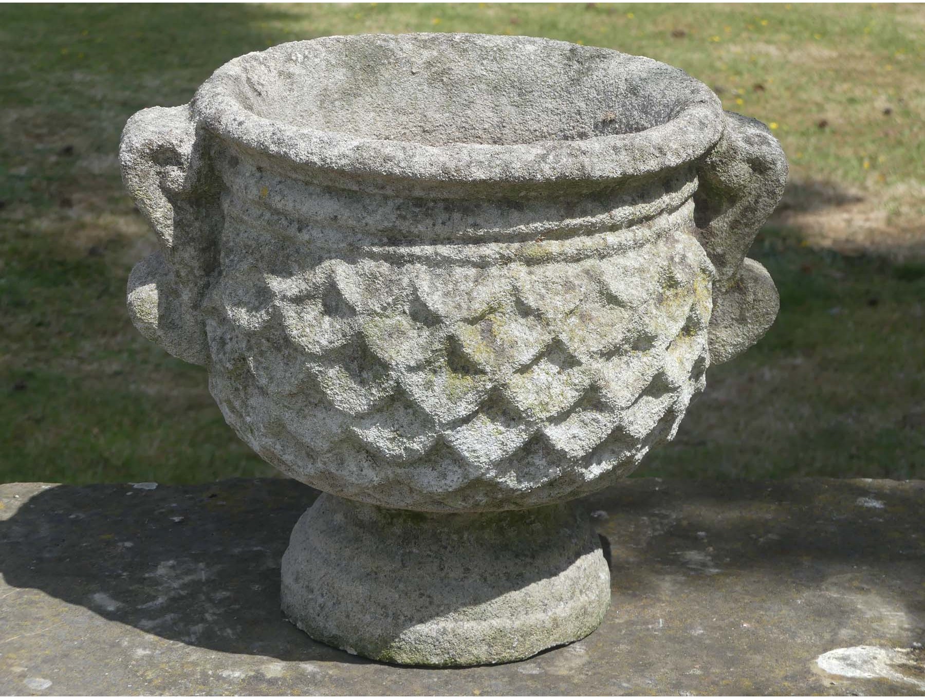 Weathered Chilstone Urn | Holloways Garden Antiques