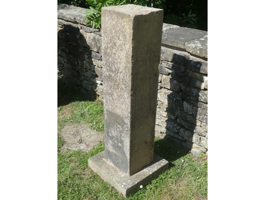 Carved Sandstone Tall Plinth | Holloways Garden Antiques
