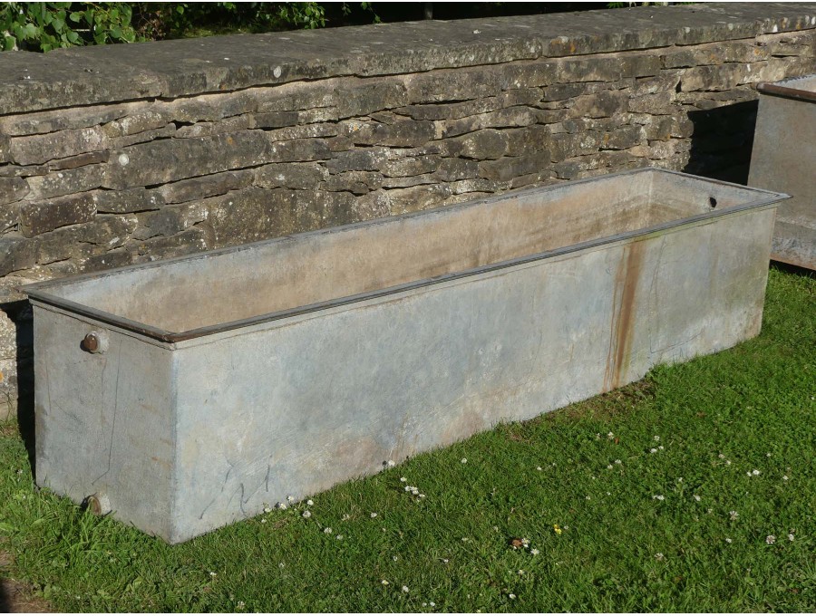 Vintage Galvanised Iron Trough | Holloways Garden Antiques