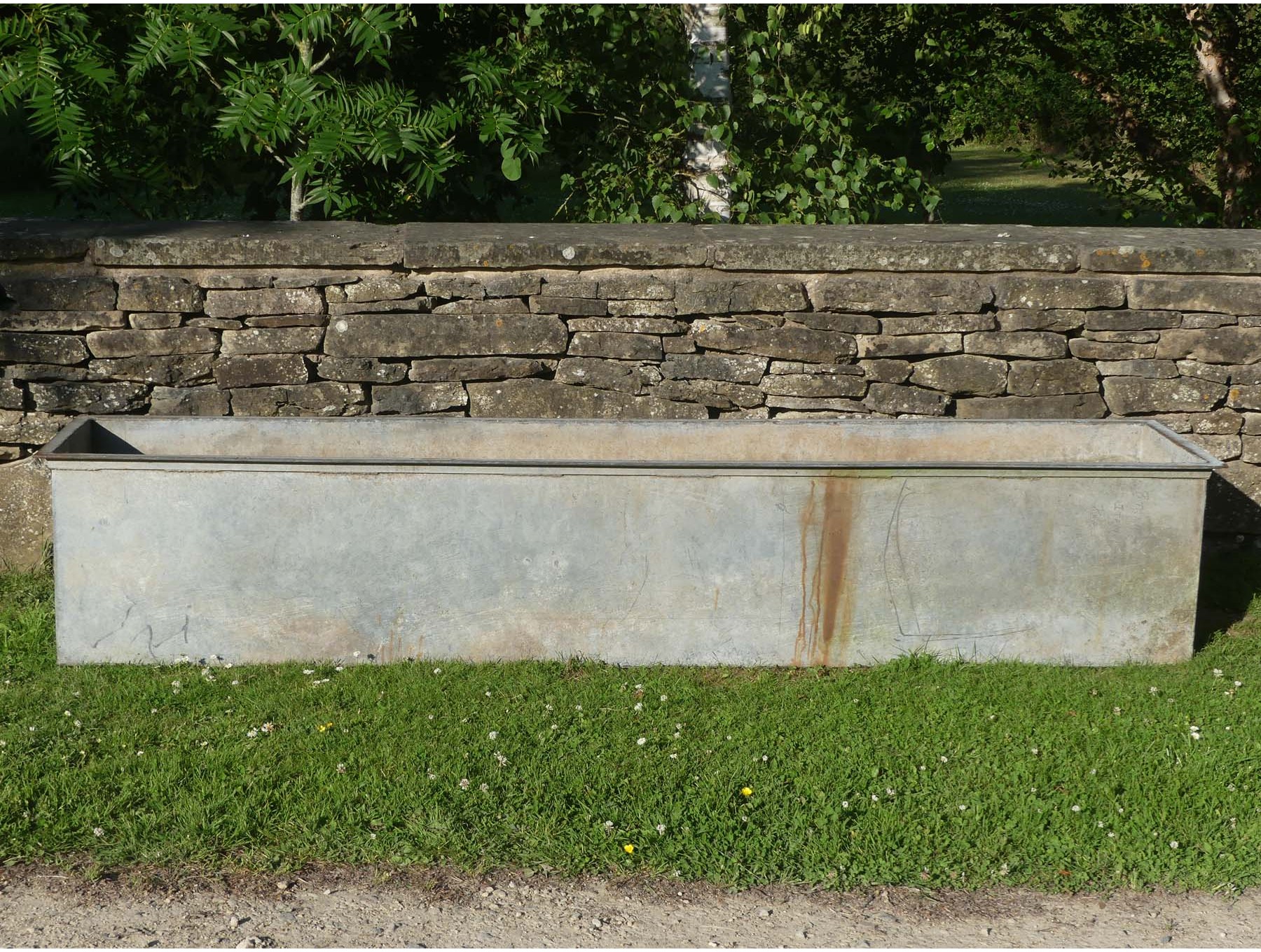 Vintage Galvanised Iron Trough | Holloways Garden Antiques