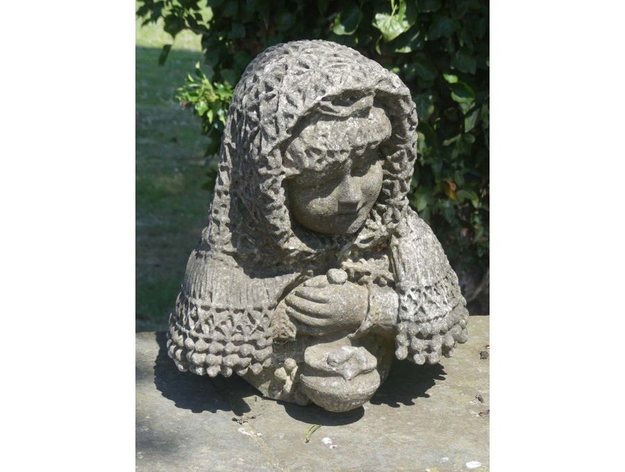 Antique Marble Bust of a Girl | Holloways Garden Antiques