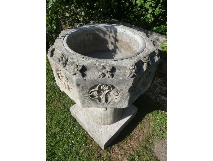 Antique Limestone Garden Font | Holloways Garden Antiques